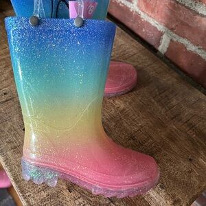 Shoes | Little Girls Rainbow Boots Multicolored Light Up Heels Size 91 ...